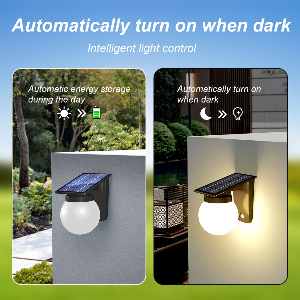 New Solar wall lamp outdoor waterproof courtyard landscape garden lamp ...