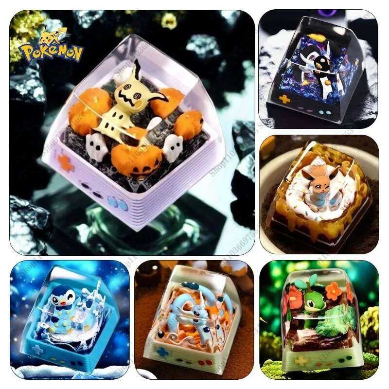 Resin Keycap Anime Characters Pikachu Mega Gengar Eevee Onix 3D Keycaps ...