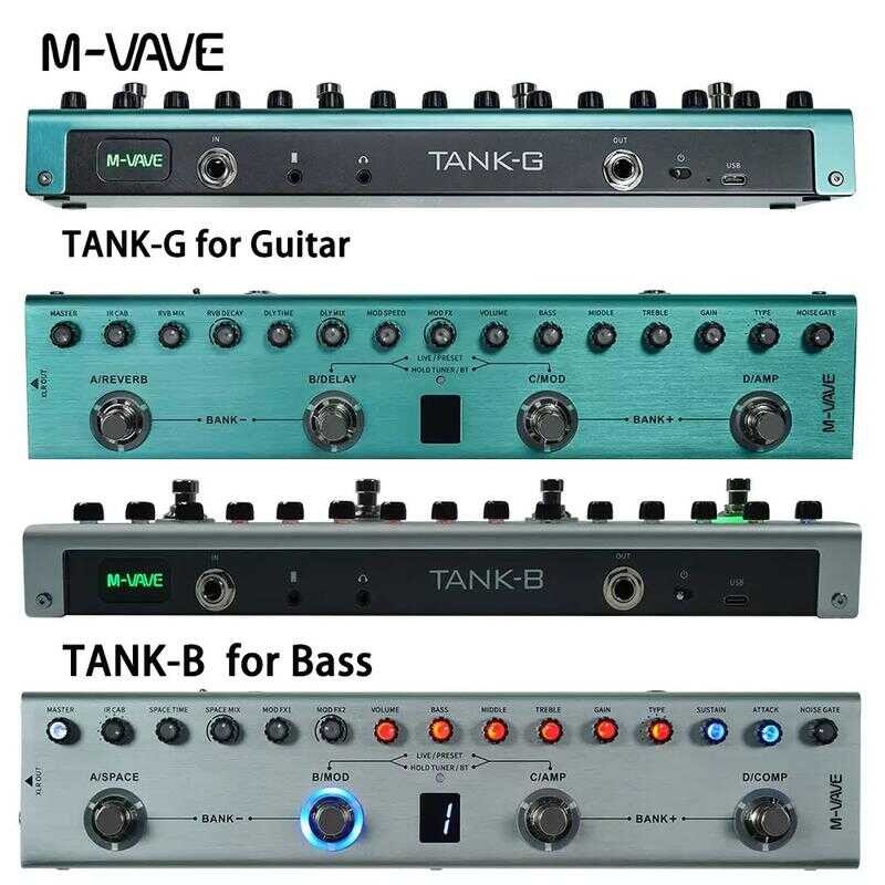 M VAVE Tank G V2 Tank-B Latest Version Bass/Guitar Mult Pedal ...