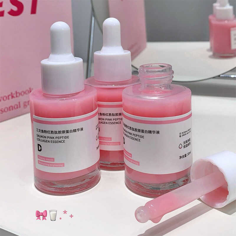 Salmon ⭐Aaaaa Dn ⭐Aaaaa Pink Peptide Collagen Essence Improves Dullness ...