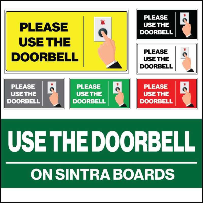 The Doorbell Signs On Sintra Boards Safety Signage For Household And ...