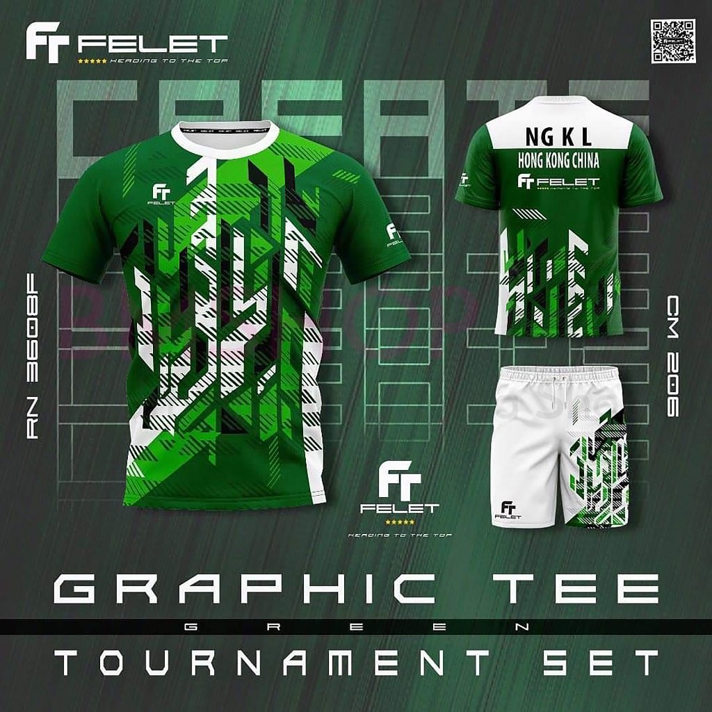 Felet Tournament Shirt & Pant RN3608F CM206 (GREEN) | Shopee Philippines