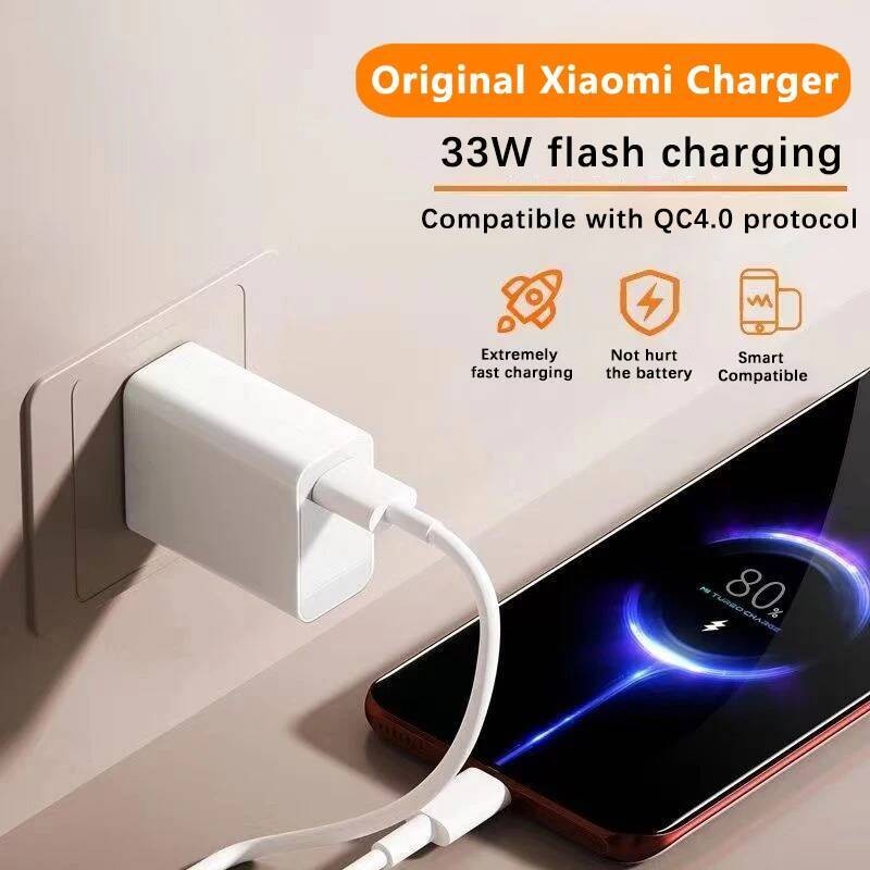 Xiaomi Original Charger 33W 27W EU US Turbo Fast Charge Adapter For Mi ...
