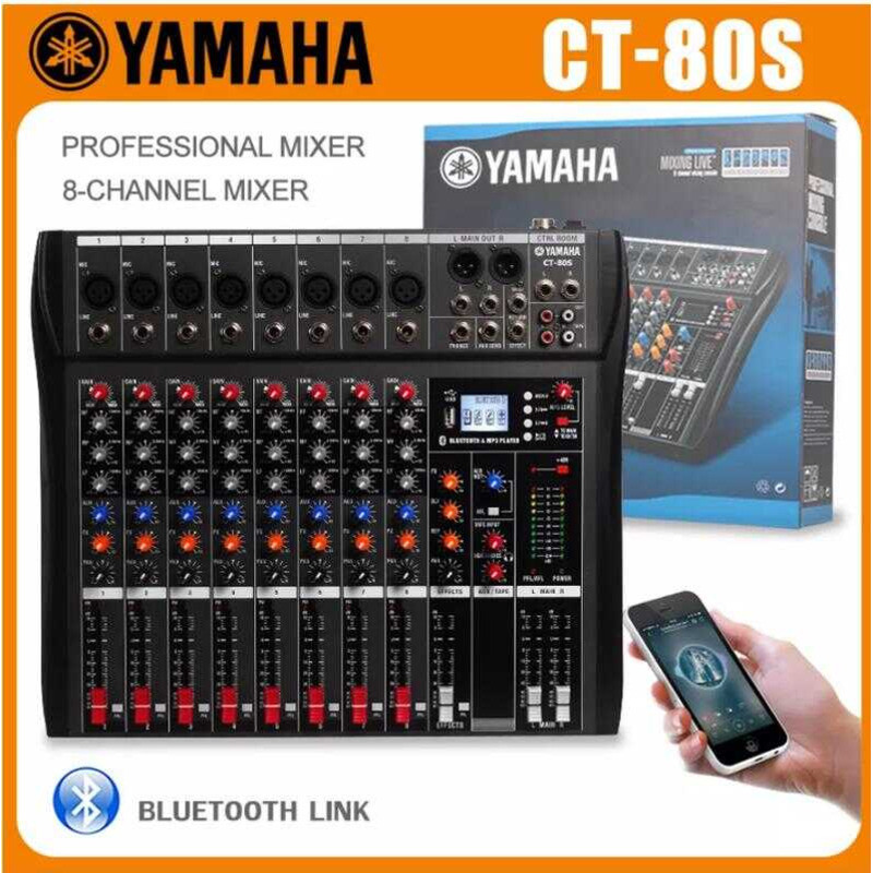 YAMAHA 8 Input Channels Mixer Ct-80S Sound System With Bluetooth ...