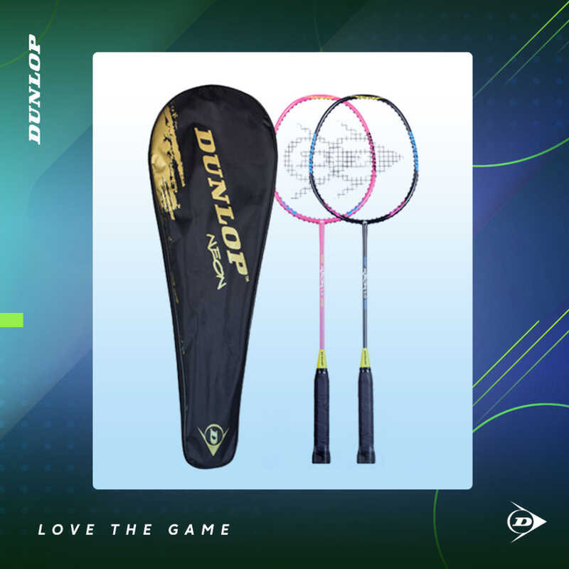Dunlop Badminton Racket Neon 1.0 Set G1 HD (Matte) 798 C8 B2 8A ...