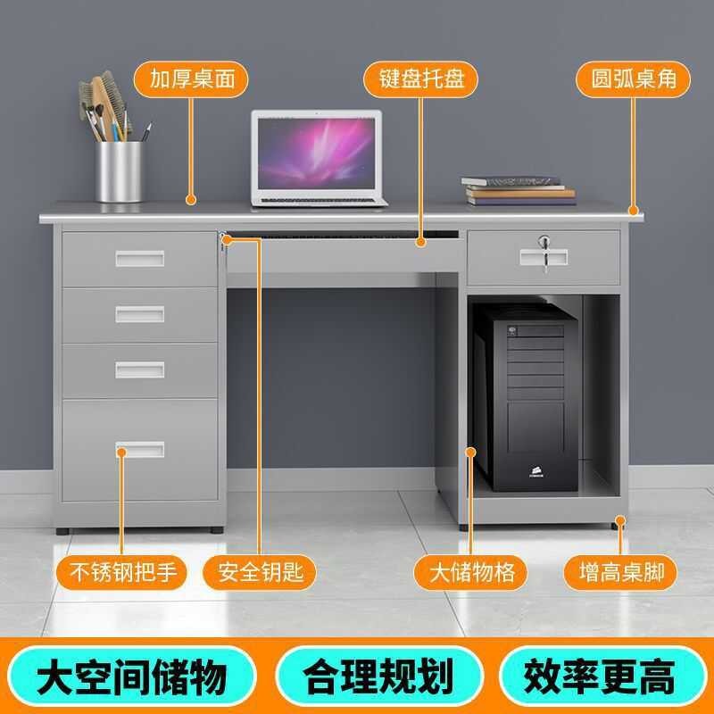 304 Stainless Steel Computer Office Tabletop Medical Desk with Drawer ...