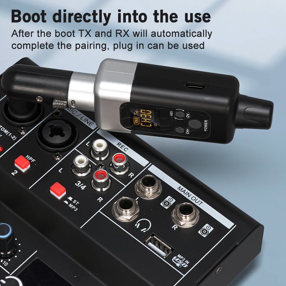 2.4Ghz Wireless Microphone System Transmitter Receiver for Dynamic ...