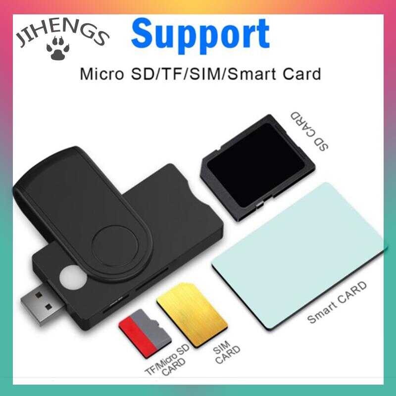 JIHENGS UTHAI X02 USB SIM Smart Card Reader For Bank CAC ID SD Tf/Micro ...