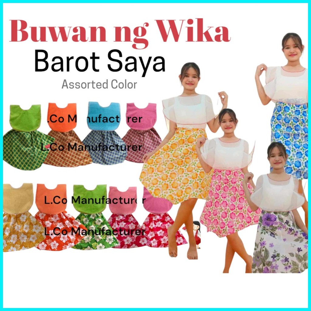 As LACAOFACT4 BUWAN NG WIKA BARO'T SAYA FLORAL DESIGN TERNO COLOR WITH ...