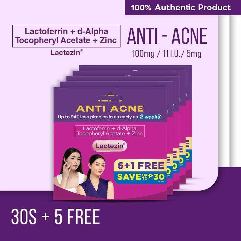 Lactezin 100Mg Anti-Acne 30S + FREE 5 Capsules Dd5 | Shopee Philippines
