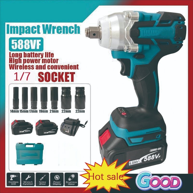 Electric Impact Wrench BrushLess Heavy Duty Cordless Impact Drill ...