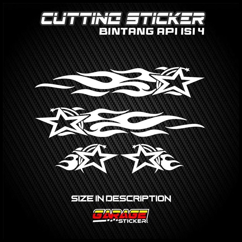 ∆ Fire star stickers set contains 4 universal starfire cutting stickers ...