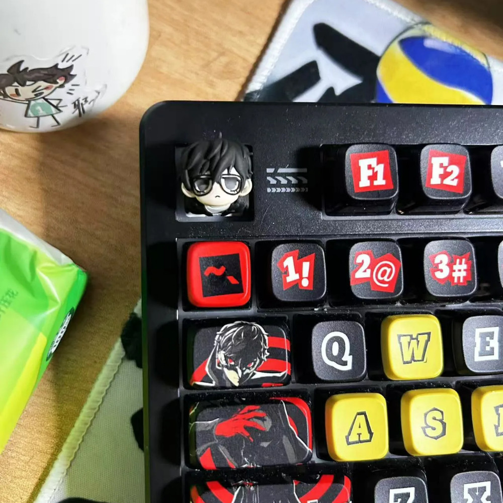 Amamiya Ren Keycaps ESC 3D DIY Personalized Anime Persona 5 Gaming P5 ...