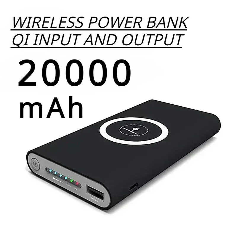 20000mAh Wireless Power Bank Two-way Fast Charging Powerbank Portable ...