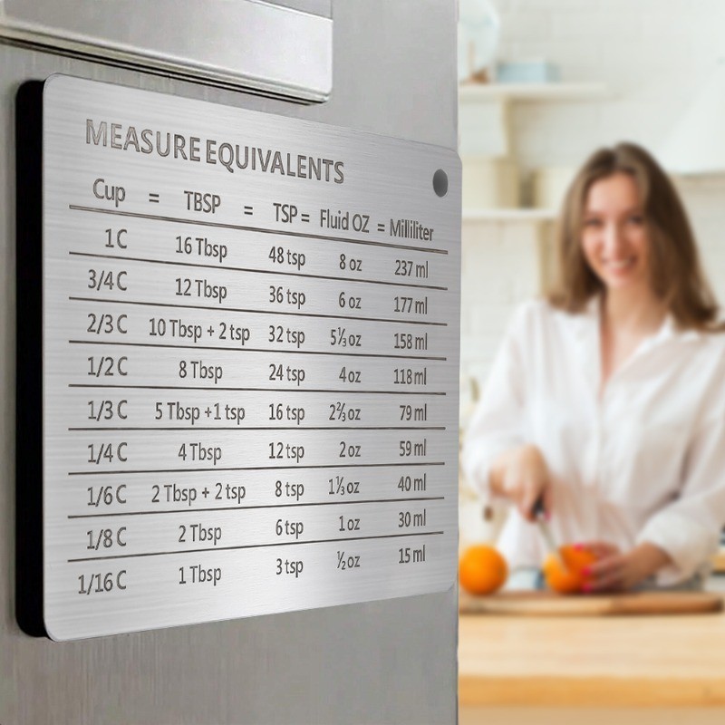 Professional Measurement Conversion Chart - Convenient Baking Scale ...