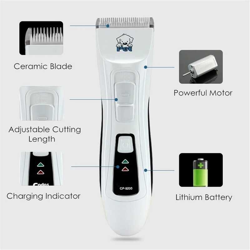 Professional Codos Φ Cp-9200 Pet Trimmer Rechargeable Hair Clipper Electric Dog Grooming Haircut ...