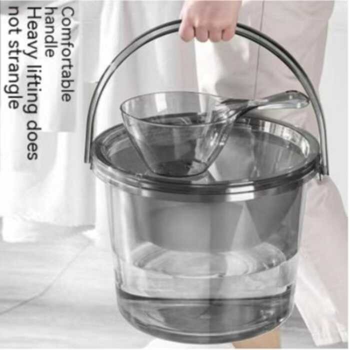 LY Transparent Plastic Bucket Timba Na May Dipper At Basin Tabo ...