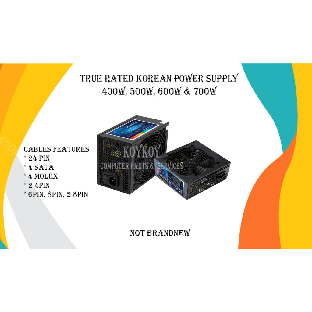 KOREAN TRUE RATED POWER SUPPLY | Shopee Philippines