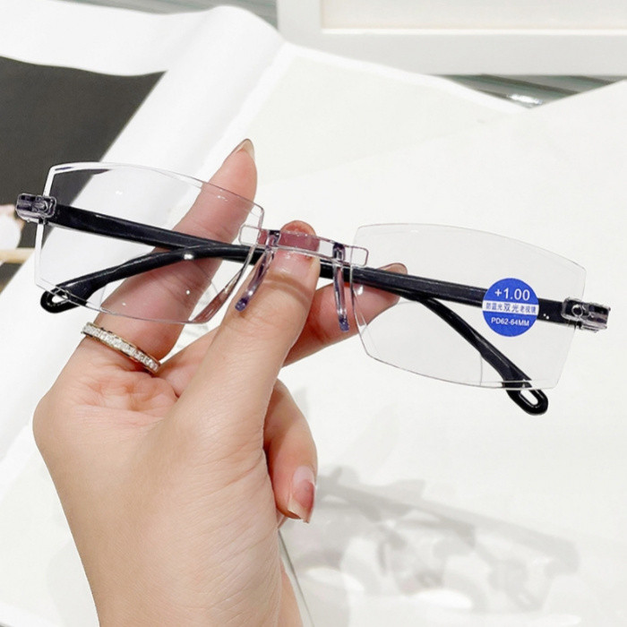 Double Vista With Graded Lens Reading Eyeglasses Men TR90 Lightweight ...