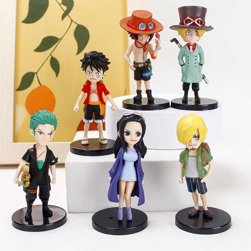 Pcs Anime One Piece Figure 8Cm Mini Toys Luffy Sanji Boa Han Ace ...
