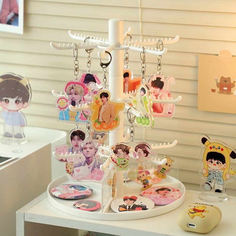 Badge Display Stand Acrylic Novel Keychain Character Pendant Storage ...