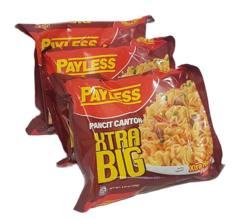PAYLESS Pancit Canton BIG XTRA HOT Flavor (pack of 12 pcs x 130 grams ...