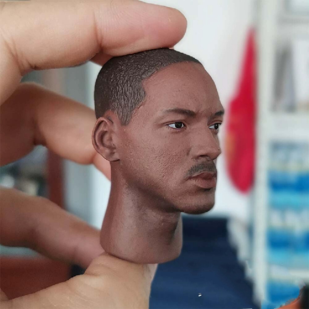 Will § Smith Black Man Mmale Head Carving Star Toys Movie Actor Soldier ...