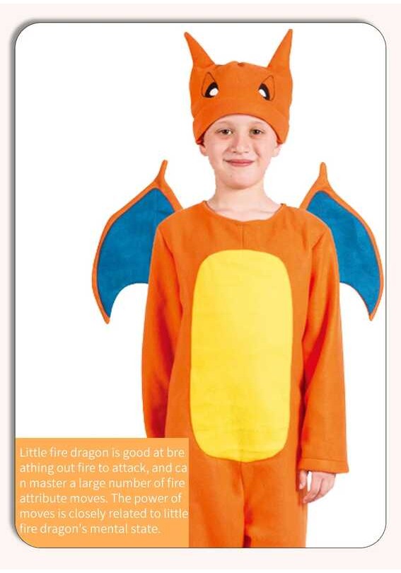 ZXH Anime Charizard Charmander Cartoon Costume Halloween Cosplay Party ...