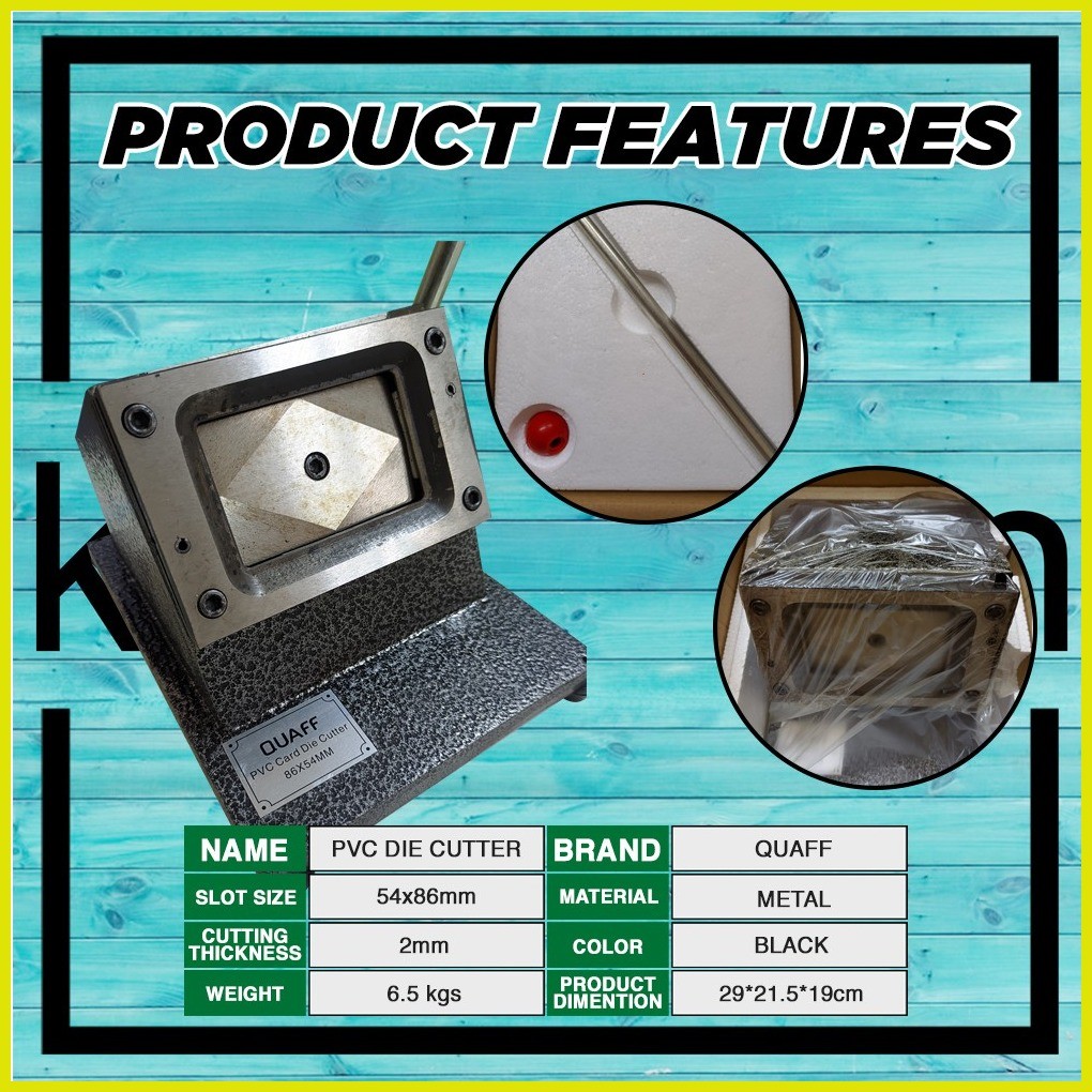 ♒ QUAFF PVC DIE CUTTER 86×54mm 【ID SIZE】 | Shopee Philippines