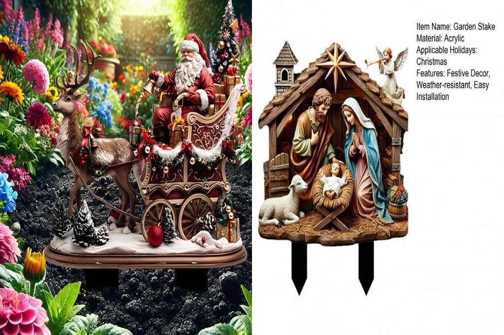 Garden Stake Nativity Scene Durable Acrylic Stake Christmas Nativity ...