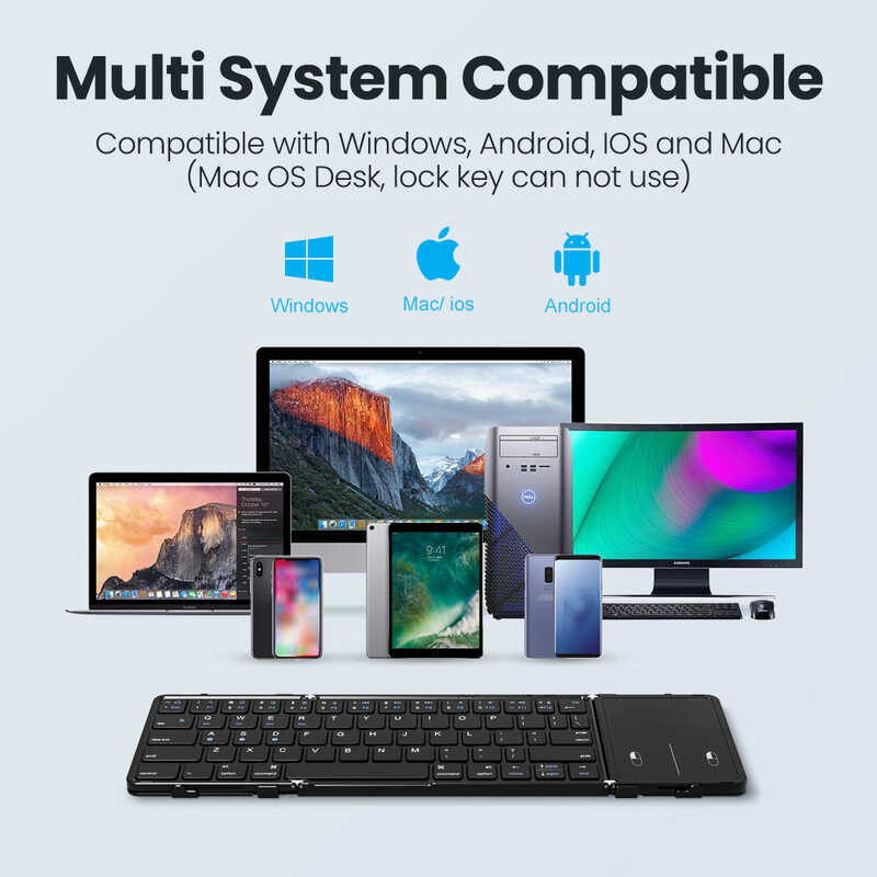 AVATTO Mini Wireless Bluetooth 5.1 Keyboard, 3 Channel Connection ...