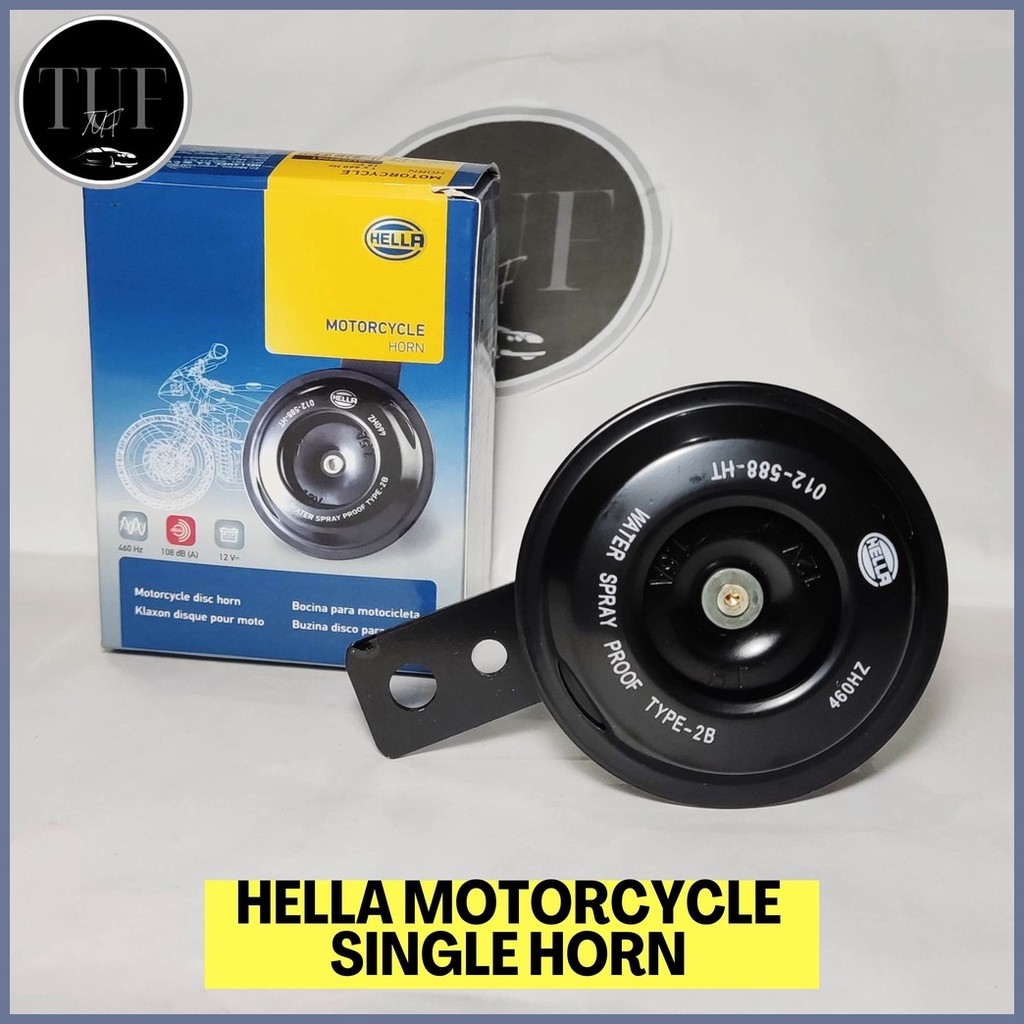 NEW HELLA MOTORCYCLE HORN 12V SINGLE (3AL 012 588-001) NEW PACKAGING ...