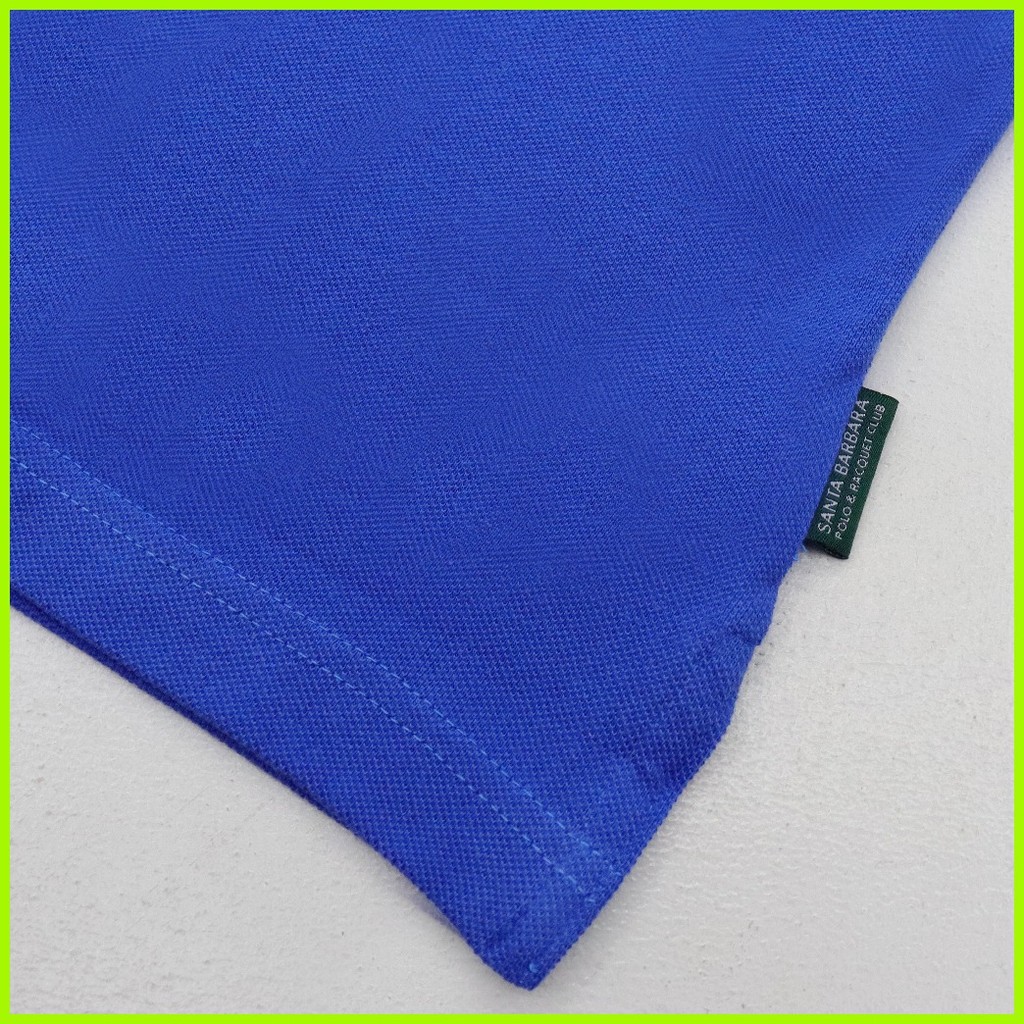 Santa Barbara Polo And Racquet Club Plain Blue Polo Shirt For Men With ...