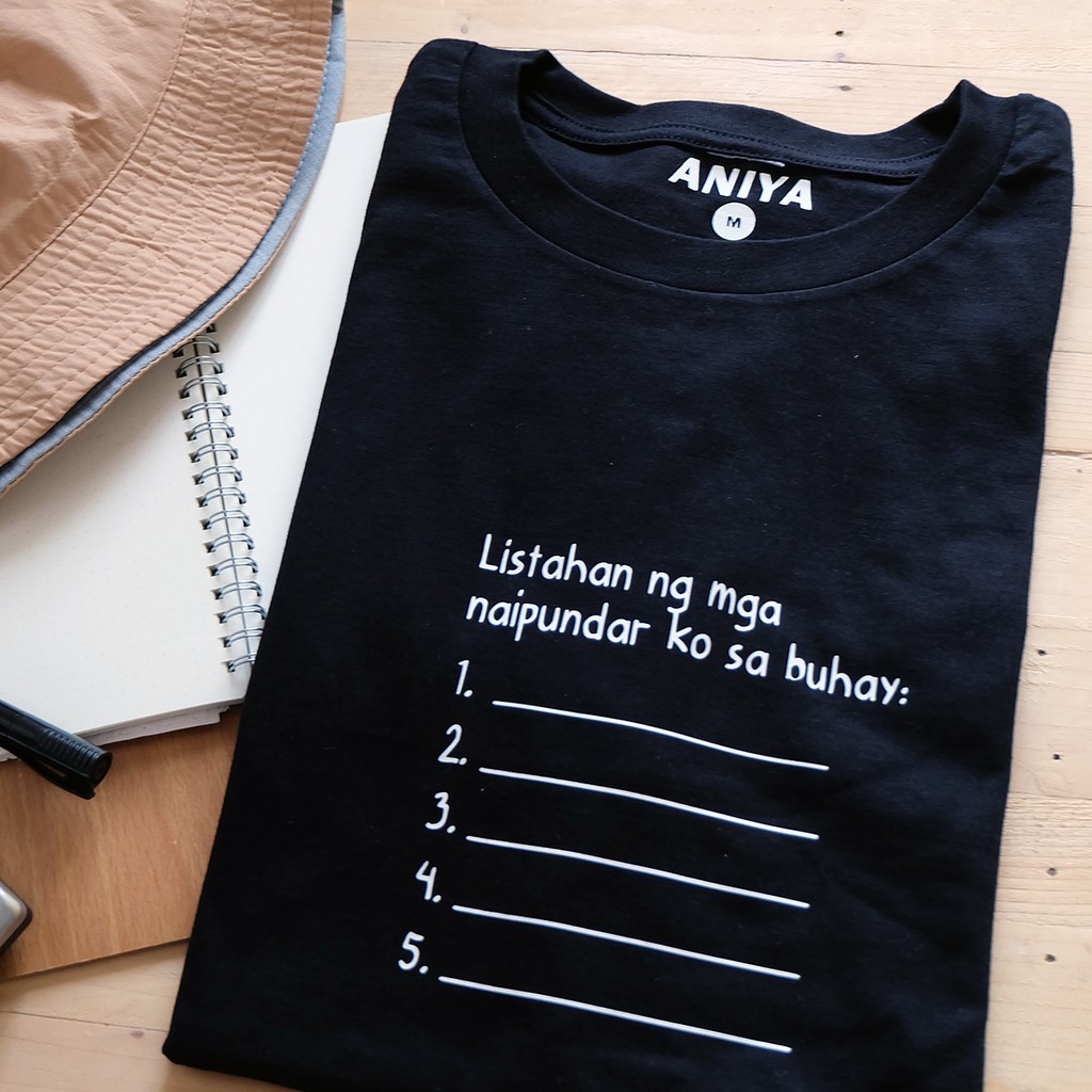 ANIYA CLOTHING Listahan Unisex Shirt Men's Women's T-shirt | Shopee ...