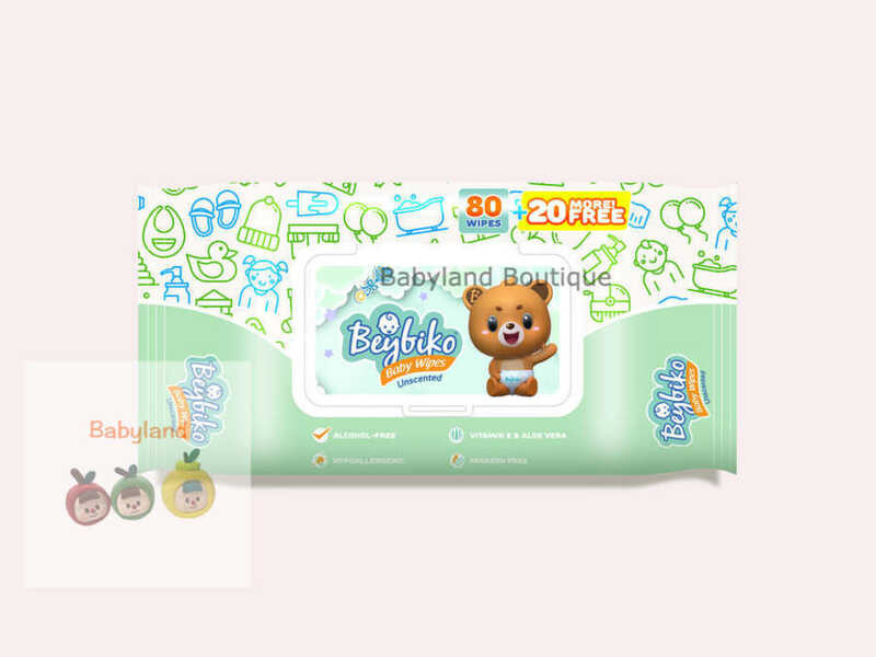 Beybiko Baby Wipes Unscented 80 + 20 Sheets Free X 1 Pack Cxcx | Shopee ...