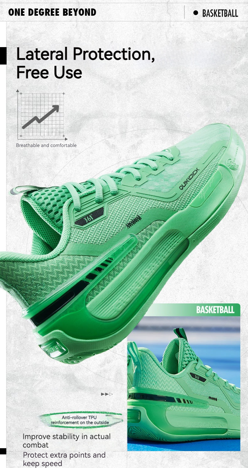 361 Degrees Dvd Goey Men Basketball Shoes Mesh Breathable Cushioning ...