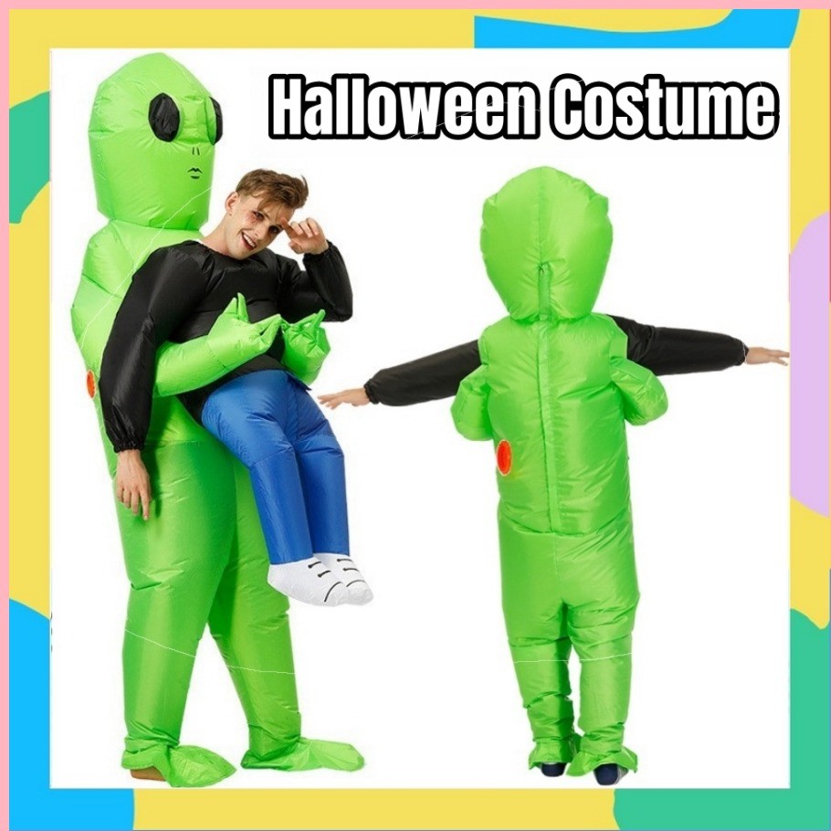 Adult and Kid Alien Inflatable Costume green alien costumes kid's Funny ...