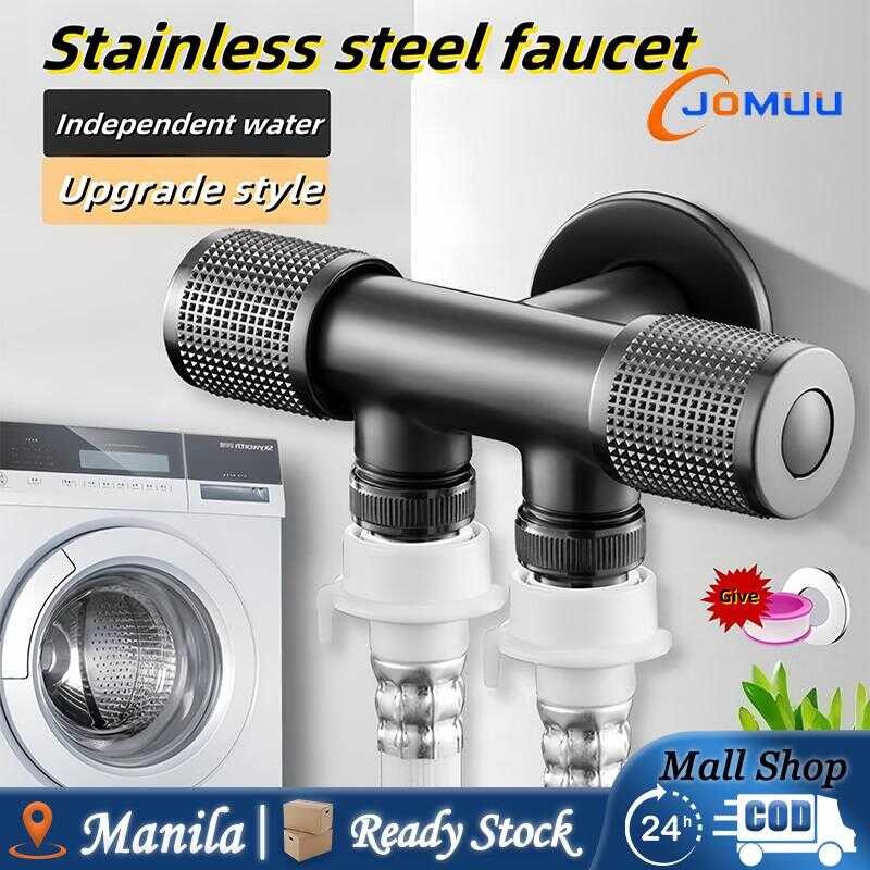 JOMUU 1/2'' Two-Way Faucet Angle Valve Independent Control Of 3-Ways ...