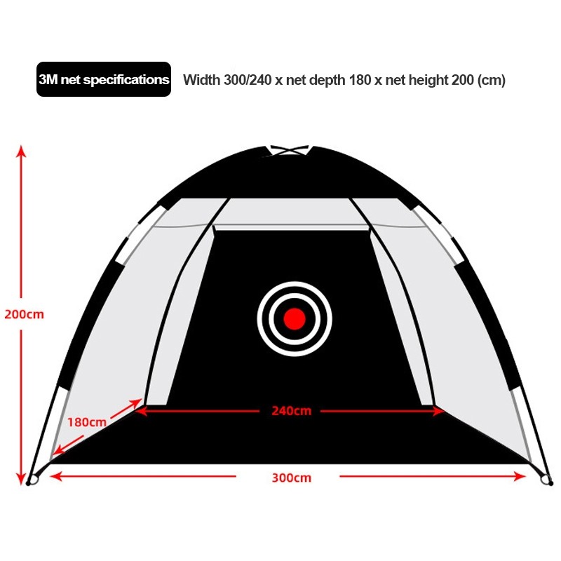 1M/2M/3M Indoor Outdoor Golf Tent Practice Hitting Net Portable ...