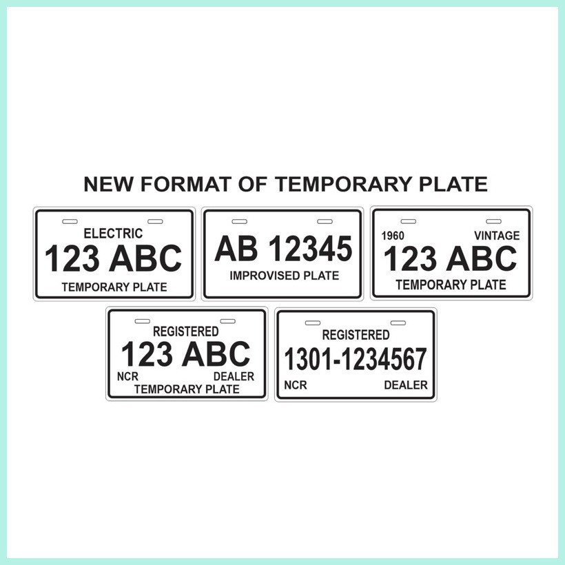 Temporary Motorcycle Plate with Free bolt/Knot (2024 Format) | Shopee ...