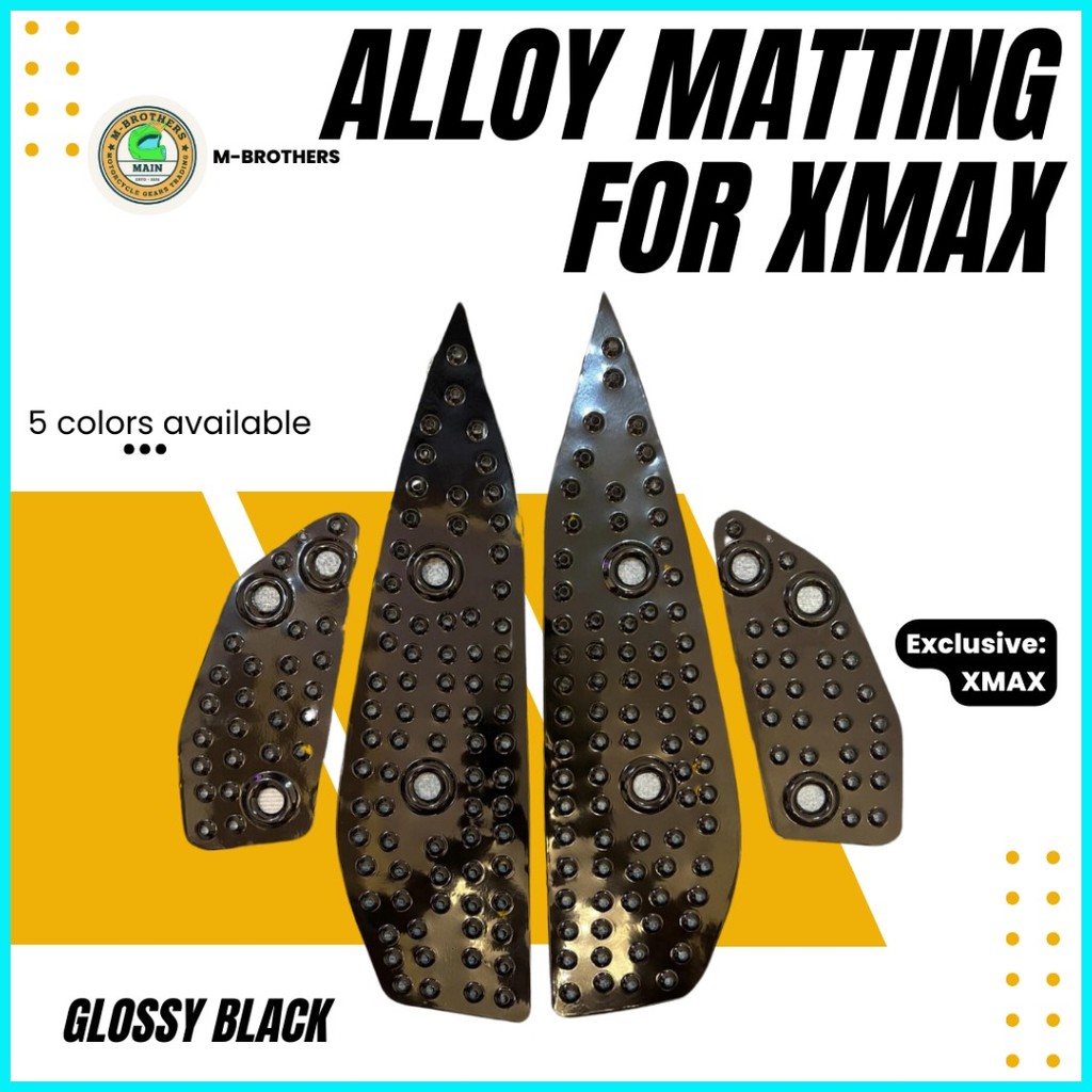 Yamaha XMAX Alloy/Powder Coated FootBoard Matting | Shopee Philippines