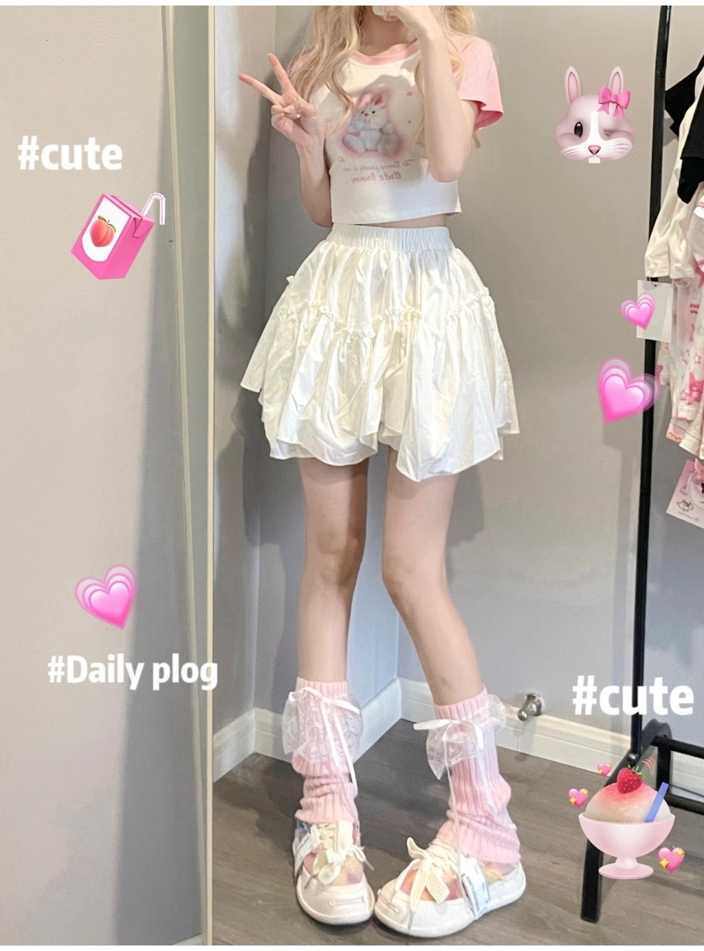 Japanese JK Lolita Girls Bow Streamer Leg Socks Knitted Lace Leg Cover Pile Socks Japanese Y2K ...