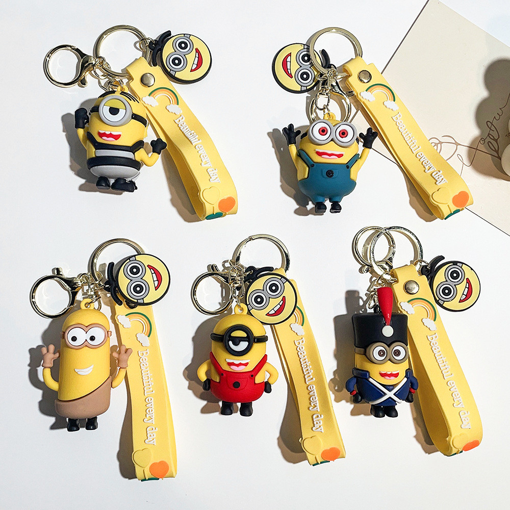 Cartoon Anime Minions Keychain,Despicable Me Disney Backpack Pendant ...