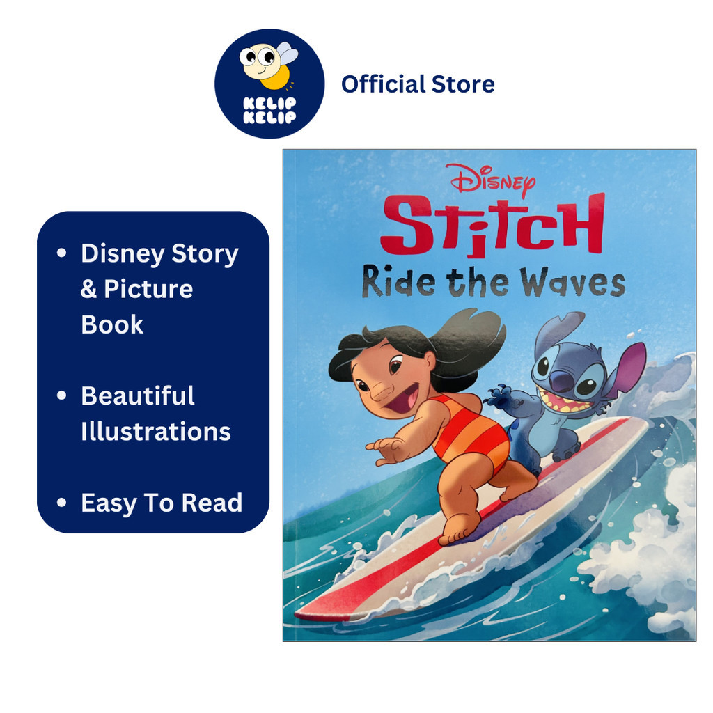 Disney Stitch Ride The Waves Picture Story Book For Kids Easy To Read ...