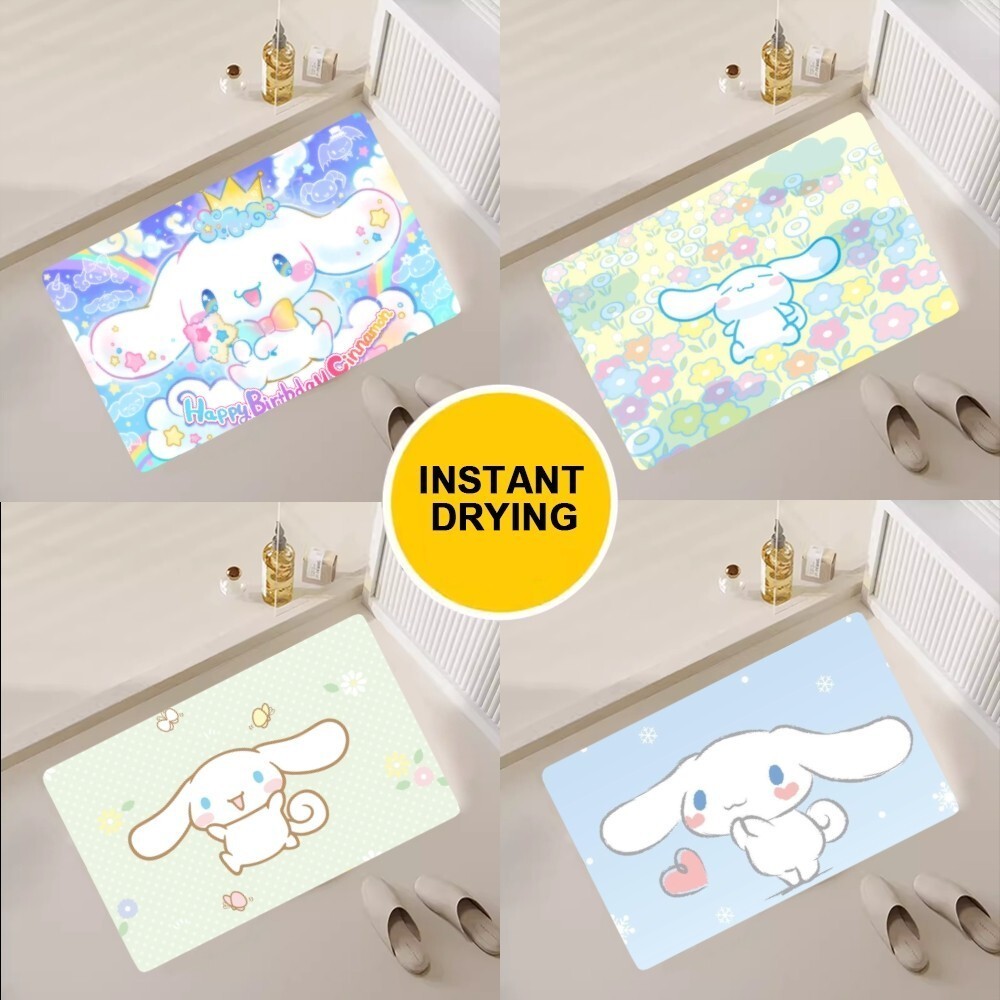 MINISO Cinnamoroll Cute Floor Mat Bedroom Kitchen Door Bath House Super ...