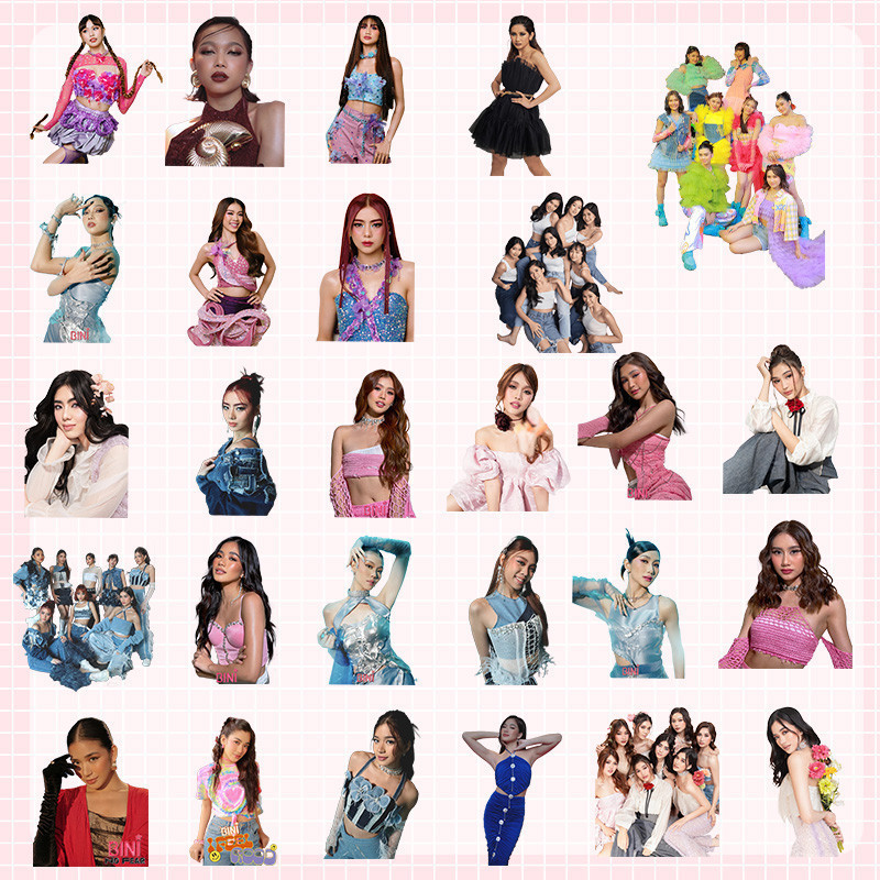 New 120Pcs/set BINI Stickers Jersey Photocards T-Shirt Lomo Cards Merch ...