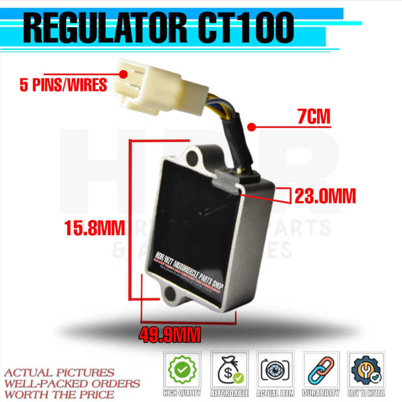 HDR Regulator % % Rectifier For B Ct100 BASAS / CT 100 BASAS Motorcycle ...