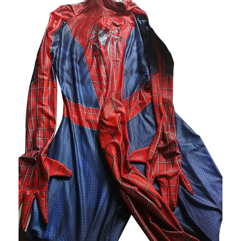 Kids Adults TASM 2 Spiderman Cosplay Costume The Amazing Superhero ...