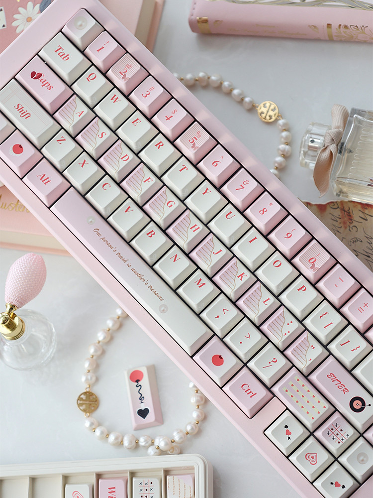 Love Note Keycaps Pink dopamine 1.7mm Thickness PBT Cherry/MOA profile ...