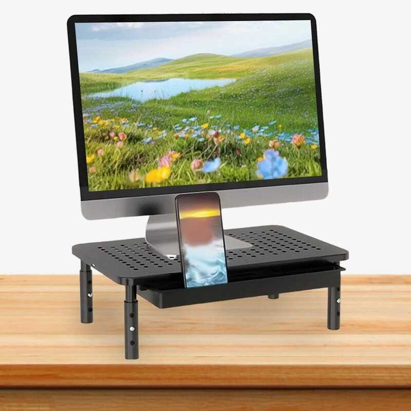 Desktop ★ Shiwaki Computer Monitor Riser Laptop Stand Aluminum Alloy ...
